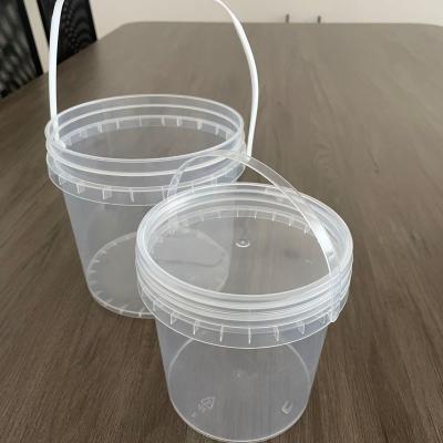 China Ice Cream Container Food Grade Plastic Bucket with Lid and Handle Thickness 1.0 to 2.5 MM for sale