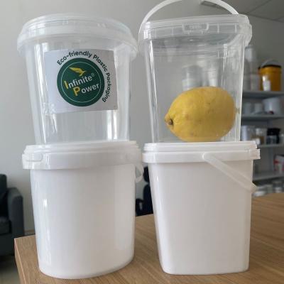 中国 GAP/ISO/FDA 認定 ポリプロピレン素材のキャンディ用 0.5L 1L 透明プラスチックバケツ 販売のため