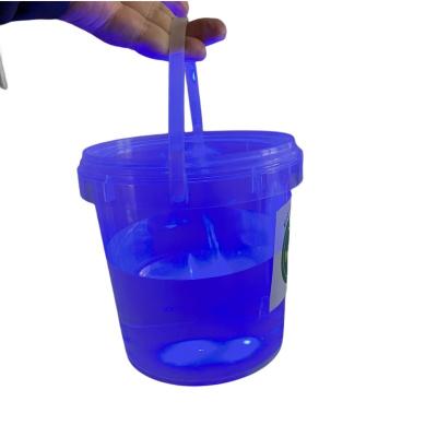 China 1.0-2.5 MM Thickness Easy-Opening Glow Bucket Bar Container with Convenient Handle for sale