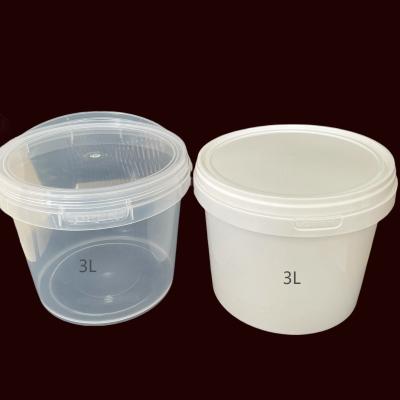 Cina Personalizzare vasche trasparenti con maniglia di plastica e coperchio secchio di plastica in vendita