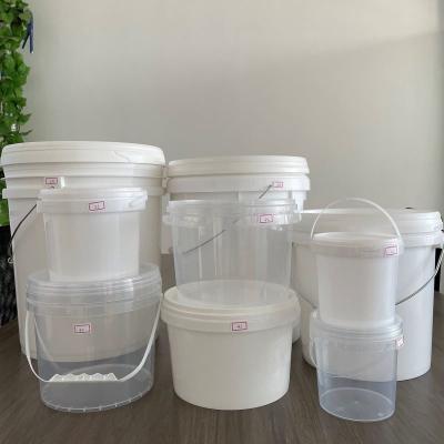 Cina Contenitore a prova di perdita stabile 1-20 litri secchio di plastica con maniglia metallica in bianco in vendita