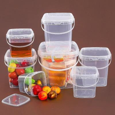 Cina 1L 2L 3L 4L 5L secchi alimentari con coperchi in materiale PP contenitori di plastica a prova di manomissione in vendita