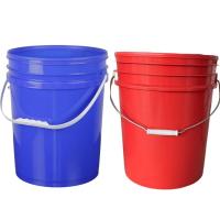 China Construction Epoxy HDPE Round Barrel Plastic Bucket with Resilient Design for sale