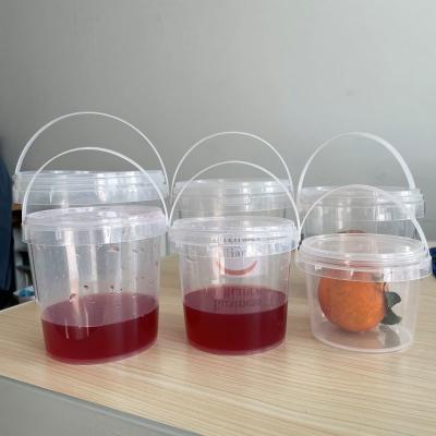 Cina Contenitore di plastica rotondo o quadrato con coperchio 300 ml 500 ml 750 ml 1 litro in vendita