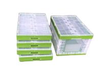China Green 600*400*360mm Foldable Collapsible Plastic Crate Stackable For Storage for sale