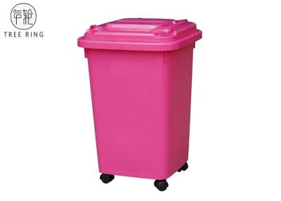 Cina Blu ed ingiallisca i recipienti di plastica dei rifiuti da 50 litri con il riciclaggio a quattro ruote del carrello in vendita