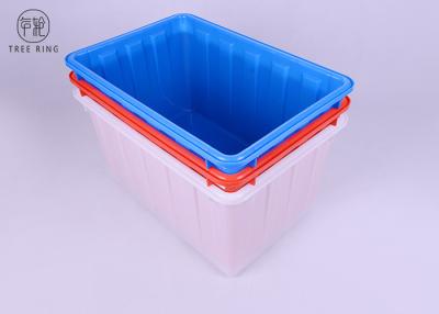 China Large Rectangular Plastic Bin Boxes For Recycled Storage W90 Injection Solid for sale