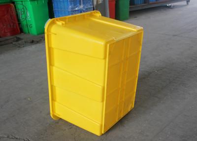 China Commercial Colored Plastic Storage Totes With Lids / Cover Stacking And Nesting for sale