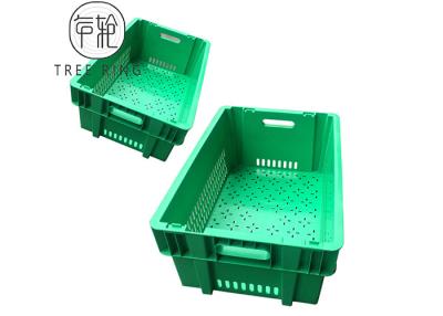 China Hygienic 180* Collapsible Plastic Crate Heavy Duty 600 * 400 * 235mm With Lid for sale