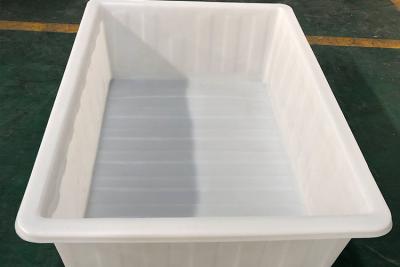 China Heavy Duty Rotomolded Rectangular Tuff  Poly Tapered Tubs On Trolleys For Materials Handling for sale