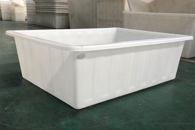 China Heavy Duty Rotomolded Rectangular Tuff  Poly Tapered Tubs On Trolleys For Materials Handling for sale