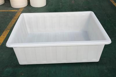 China Heavy Duty Rotomolded Rectangular Tuff  Poly Tapered Tubs On Trolleys For Materials Handling for sale