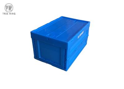 China Turnover Collapsible Plastic Crate Foldable Moving Plastic Storage Crate With Lid for sale