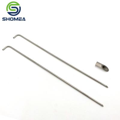 China Shomea Customized 21G Stainless Steel bent needle with single bevel end for sale