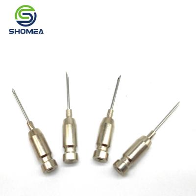 China SHOMEA Customized brass plated metal base Stainless steel lancet needle for sale