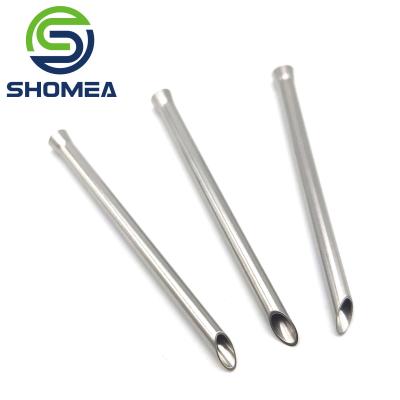 China Shomea Customized small daimeter 304/316 stainless steel flare end needle for sale