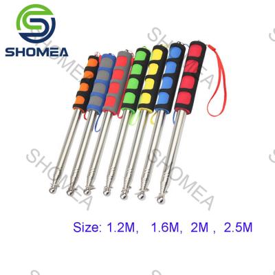 China SHOMEA Custom 1M-6M Long Stainless Steel Retractable Guide Flagpole With Foam Cotton Handle for sale