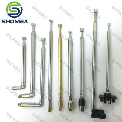 China SHOMEA Custom  Stainless Steel /Brass Telescopic Whip Antenna With Rotating Joint for sale