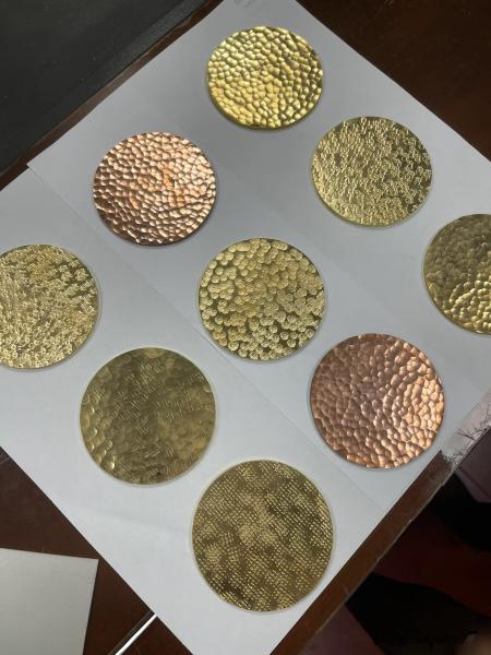 Quality Customized Handcrafted Hammered Steel Sheet Polished Surface For Furniture Inlay for sale