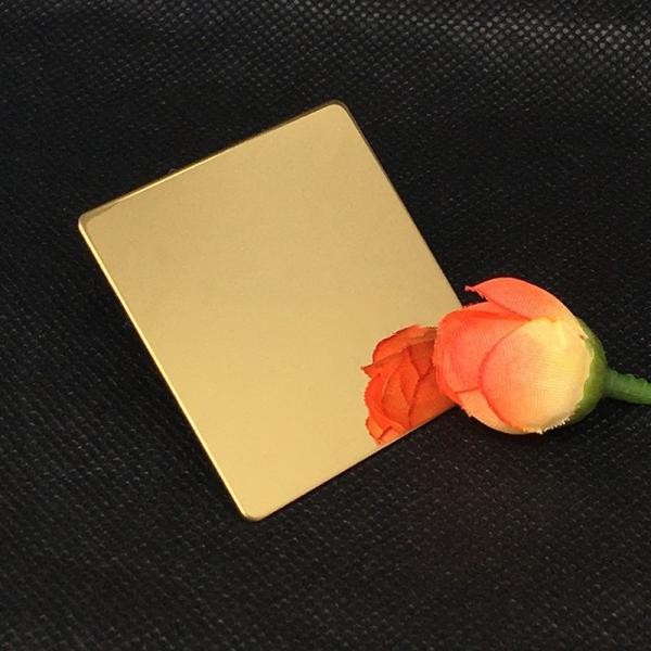 Quality Customizable Mirror Stainless Steel Titanium Sheet Plate Gold Finish For Luxury Store for sale