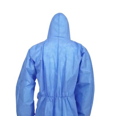 Cina Vestito medico della tuta di SMS di S-2XL di sicurezza dell'abbigliamento protettivo eliminabile blu della tuta in vendita