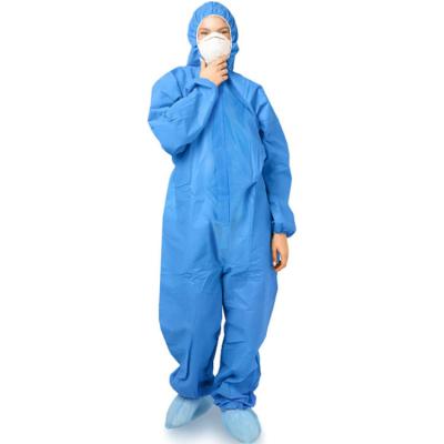 Cina Vestito medico della tuta di SMS di S-2XL di sicurezza dell'abbigliamento protettivo eliminabile blu della tuta in vendita
