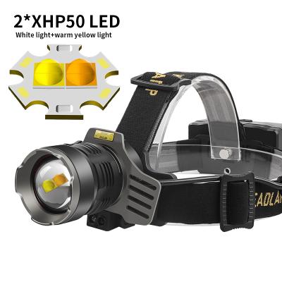 China OEM High Lumen oplaadbare LED koplamp, Zoombare waterdichte USB-C koplamp voor buiten en werk    FT-H651A-serie Te koop