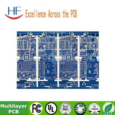 China Blaue Mehrschicht-PCB-Fabrikation Keramik 8 Schicht 1,6 mm doppelseitig zu verkaufen
