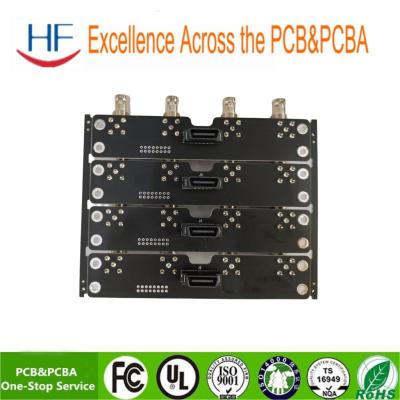 Cina Assemblaggio di PCB a 4 strati FR4 con maschera di saldatura nera e finitura superficiale HASL PCBA per laboratorio online in vendita