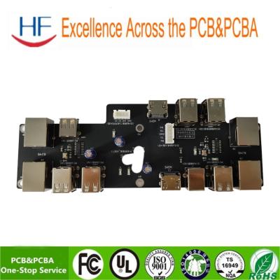 Cina Assemblaggio PCB personalizzato di maschera di saldatura nera con tavola da 1,6 mm e 1 oz di rame PCBA per piattaforma di laboratorio online in vendita