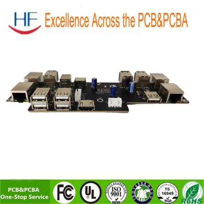 China Associação de PCB de máscara de solda preta personalizada com placa de 1,6 mm e 1 oz de cobre PCBA para plataforma de laboratório online à venda