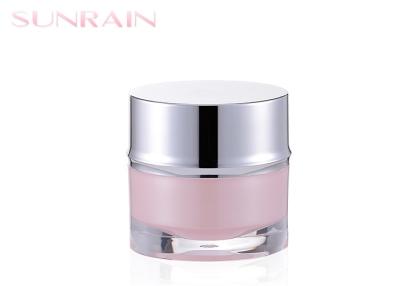 China Roze aangepaste kosmetische de opslagkruiken 5g 30g 50g 100g SR-2384B van PMMA Te koop
