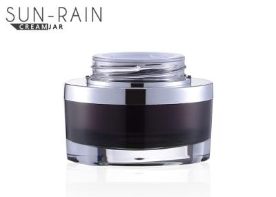 Cina I barattoli cosmetici di plastica neri di PMMA per cura di pelle cosmetica usano 30ML 50ML SR-2386 in vendita