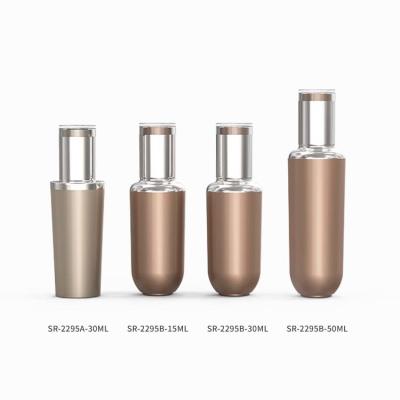 China Luxury MS ALU materials 15ml 30ml 50ml cosmetic skincare packaging plastic lotion bottle for sale