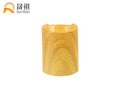 China Water Transfer Lid PP Screw Cap Wooden Lids Plastic Press Cap SR202A for sale