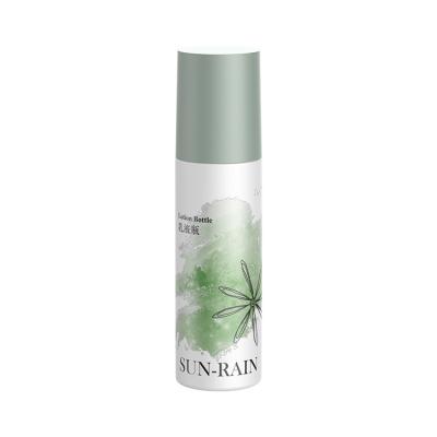 China Beauty Custom Single Wall Green Cosmetic Serum Lotion Botão 120ml Com Dispensador à venda