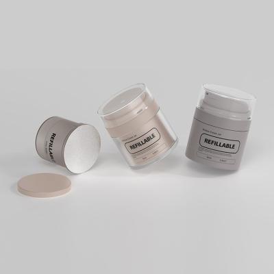 Cina Campione gratuito 50 ml Bottiglia di pompa senza aria ricaricabile per la lozione del siero di fondazione in vendita
