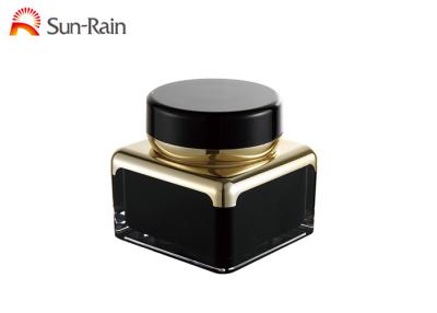 China Zwarte Vierkante Acrylkruiken voor de Room die van de Schoonheidsmiddelenluxe 30ml 50ml SR2366 verpakken Te koop
