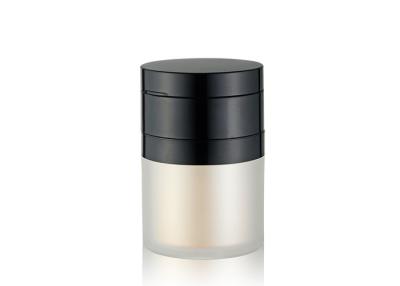 China Acryl Ronde Plastic Kosmetische ABS van de Kruiken Dubbele Muur Kraag Kosmetische 30ml Te koop