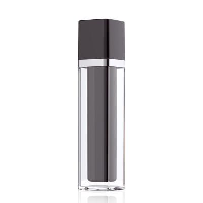 China Square Black Acrylic Clear Airless Pump Bottles Bulk And Jar for sale