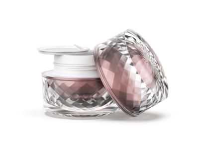 China Frasco luxuoso 30ml 15ml de Diamond Acrylic Cosmetic Bottle And à venda
