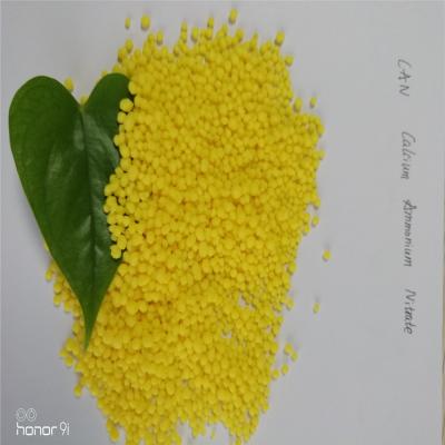 China High Quality chemical fertilizer Calcium Ammonium Nitrate Fertilizer + Boron yellow granular size 2-4mm PH 5.6-6.8 for sale