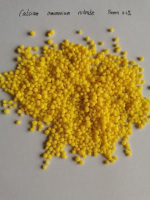 China Yellow granular CAN calcium ammonium nitrate/calcium nitrate+boron packing 25kg bag OEM acceptable for sale