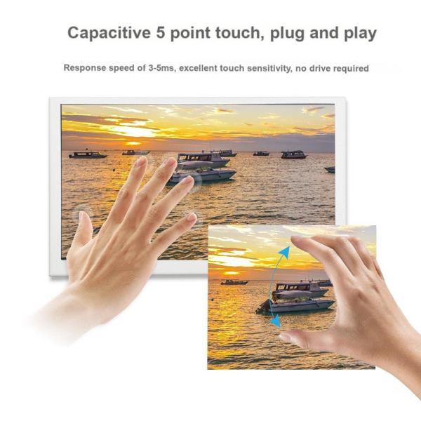Quality 300 Cd/m2 LCD Monitor 7 Inch Portable Touch Screen Monitor 1024x600 for sale