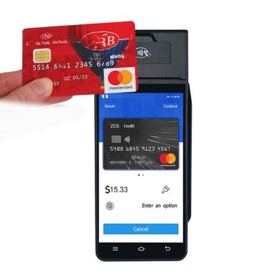 China Android Mobile Biometric Portable POS Billing 4G Nfc Handheld Terminal With Printer for sale
