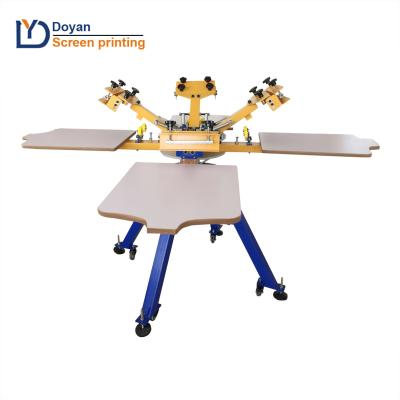 China Hot selling 4 color 4 station screen printing machine for sale