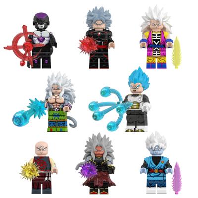 China Dragon Ball Black Frieza Building Block Anime Minifigures ABS Material for sale