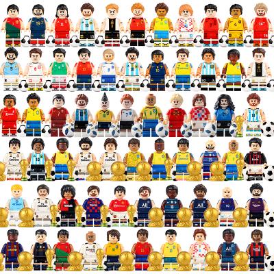 China Cristiano Ronaldo Soccer Minifigures Lionel Messi Stars Custom Sports Minifigures Collection for sale