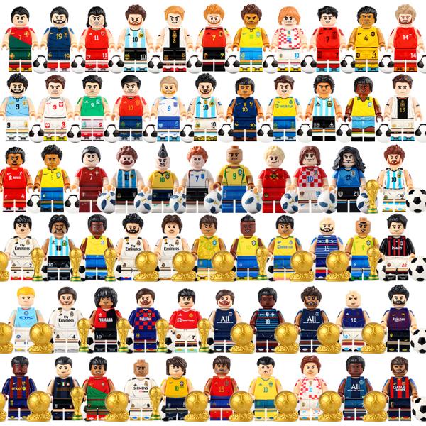 Quality Cristiano Ronaldo Soccer Minifigures Lionel Messi Stars Custom Sports Minifigures Collection for sale