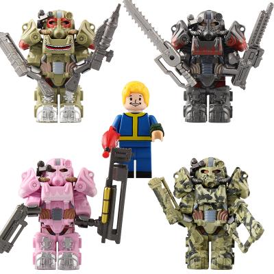 China Power Armor Vault Fallout Minifigures Atomic Cats Racing Shark Fallout Custom Minifigures Collection for sale